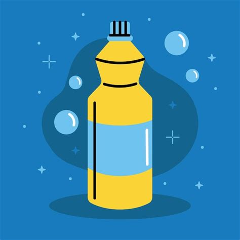 Premium Vector Detergent Yellow Bottle Cleaning Product