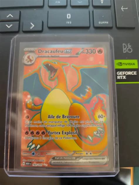 CARTE POKÉMON DRACAUFEU EX Full ART 183 165 Ecarlate et Violet 3 5 151