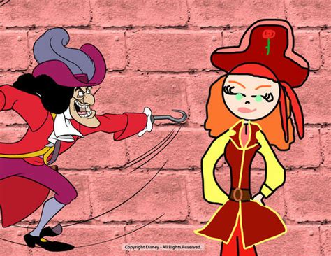 Red Jessica Loves Captain Hook By Mileymouse101 On Deviantart
