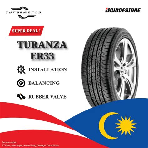 BRIDGESTONE TURANZA ER33 (FREE INSTALLATION) | Lazada