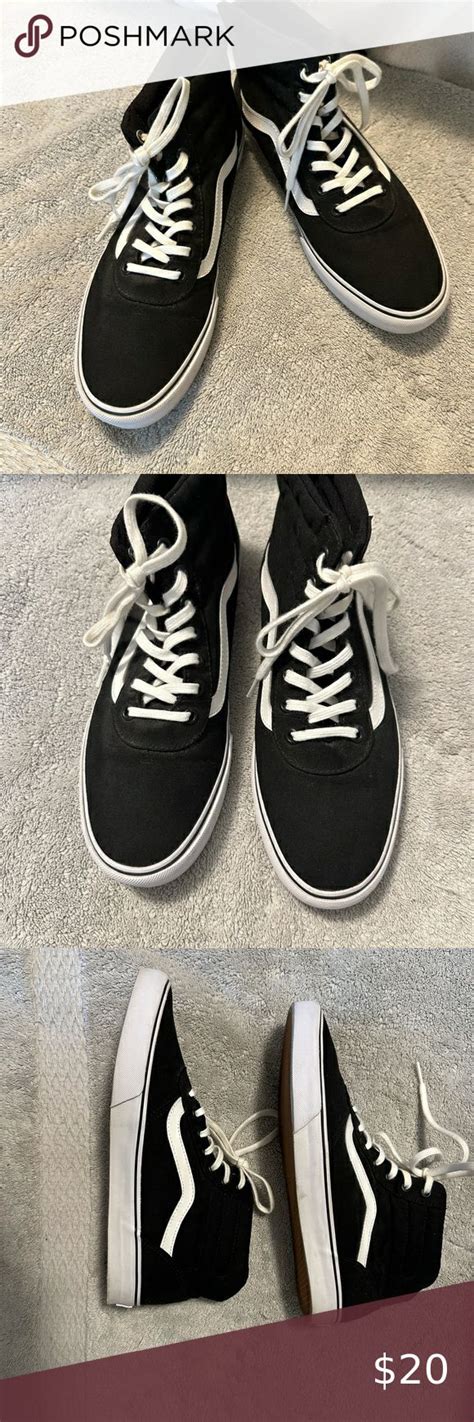 Vans Classic Old Skool Mid Cab Womens Size 10 Black White Sneakers