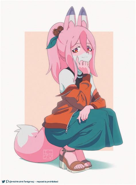 274929 Safe Artistmichirutnk Nazuna Hiwatashi Bna Canine Fox
