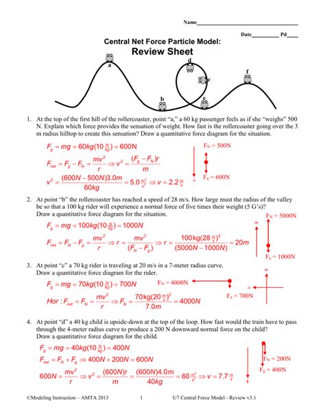 Central Net Force Particle Model Db Excel