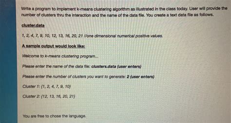 Write A Program To Implement K Means Clustering