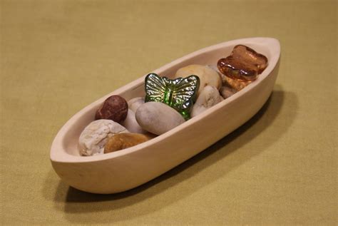 Dřevěná Miska Loďka Potvor Pomáhat Tvořit