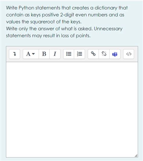 Solved Write Python Statements That Creates A Dictionary Chegg