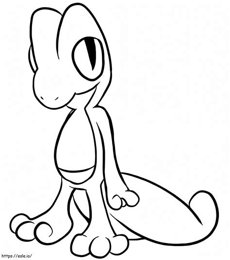 Cute Treecko Coloring Page