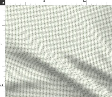 Small Houndstooth Sage Green And White Fabric Spoonflower