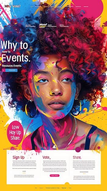 playful layout web with illustration effect fun website layo america