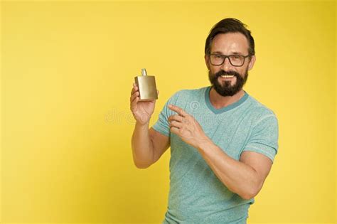 Man Bearded Handsome Hold Bottle Perfume How Choose Perfume For Men