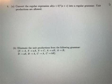 Solved 4 A Convert The Regular Expression Ababa C