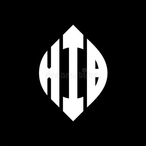 Design De Logo De La Lettre Du Cercle Xib Avec Forme De Cercle Et Dellipse Lettres Dellipse