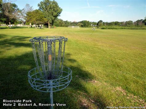 Hole 2 • Riverside Park West Bend Wi Disc Golf Courses Disc Golf