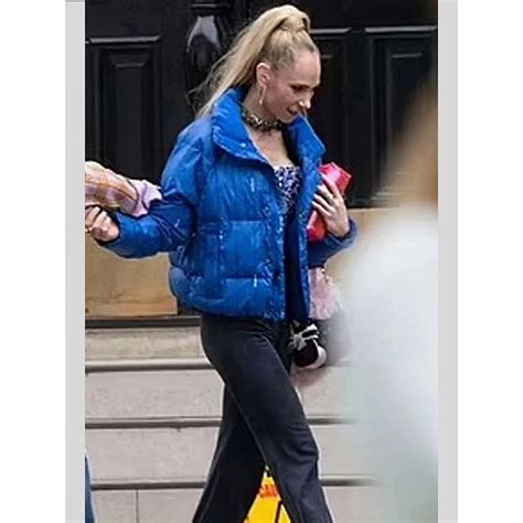Ted Lasso S03 Juno Temple Blue Puffer Jacket Americasuits