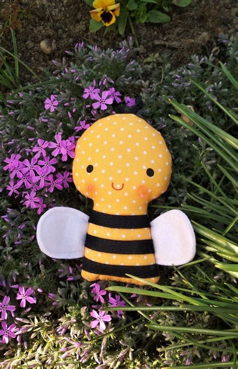 Bee Soft Toy Pdf Sewing Pattern And Tutorial Diy Honey Bee Softie
