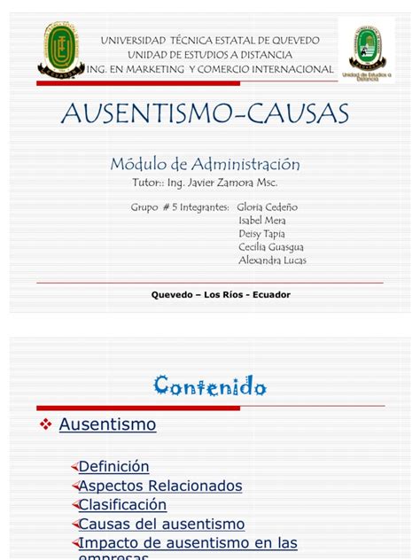 Pdf Ausentismo Causas Dokumentips
