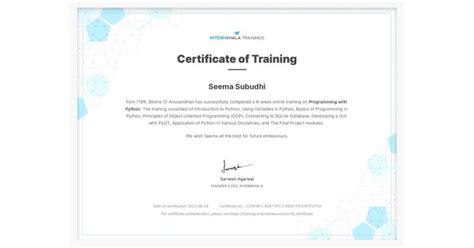 Seema Subudhi On Linkedin Successfully Completed The Programming With Python Training From