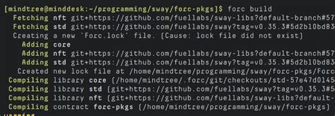 forc output should describe `compiling` rather than `compiled` · issue