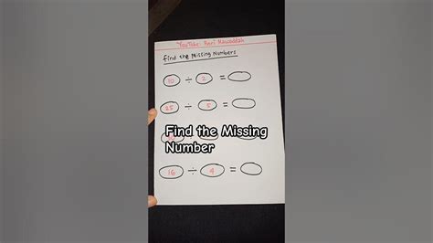 find the missing number pembagian matematika maths belajarmatematika