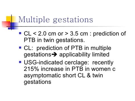 Cervical Length And Prediction Of Preterm Labor Cervical Length And Pre…