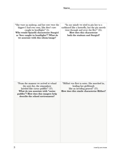 Stargirl Figurative Language And Syntax By Laurie Ranum Tpt