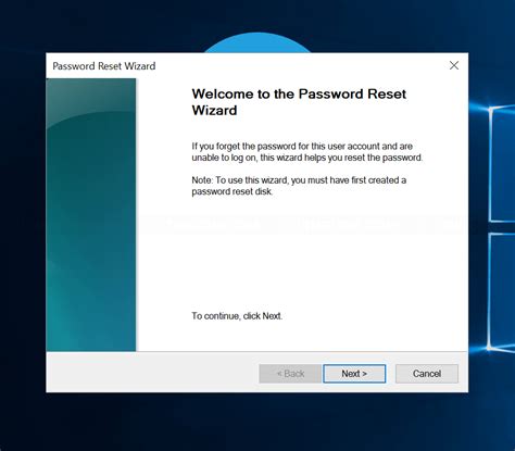 Reset Password With Password Reset Disk On Windows 810