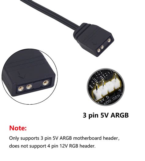 Buy Lanminglel Argb Splitter Cable 5v 1 Female To 2 Female 3 Pin Argb