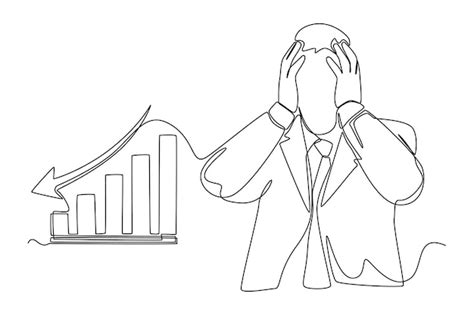 Premium Vector Single One Line Drawing Disappointed Businessman