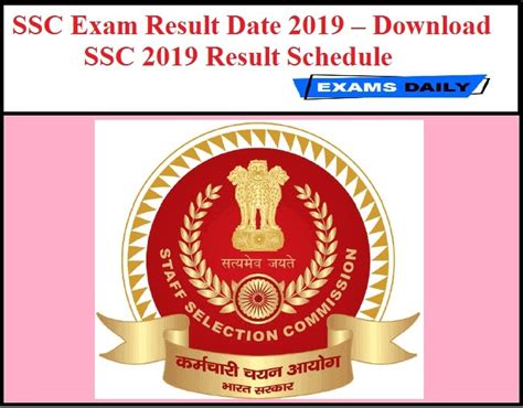 Ssc Exam Result Declaration Date 2019 Download Mts Cgl Chsl Result