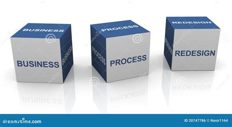 Bpr Business Process Redesign Stock Illustration Illustration Of Cube Concept 20747786