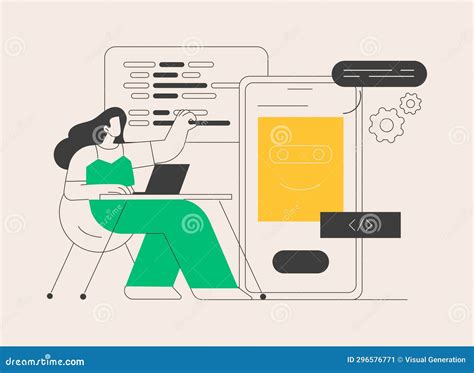Chatbot App Development Abstract Concept Vector Illustration Stock