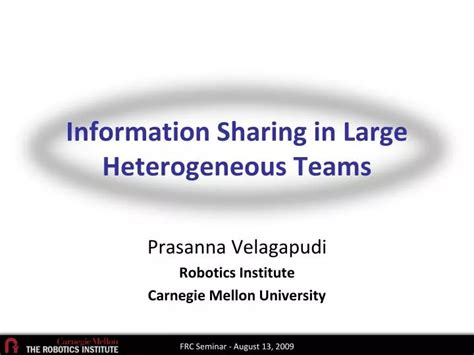 Ppt Information Sharing In Large Heterogeneous Teams Powerpoint