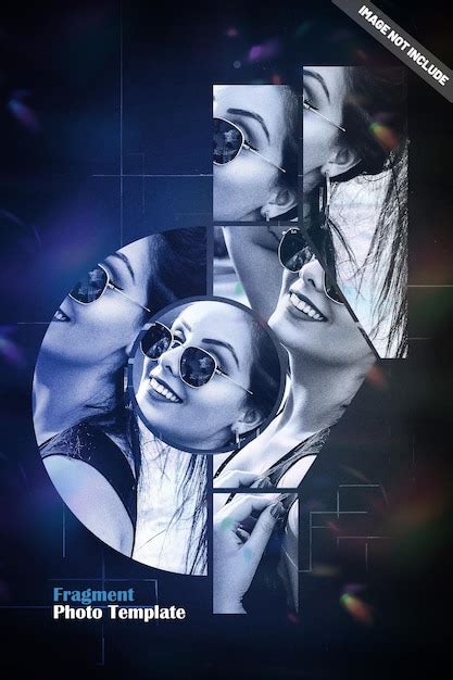 Premium Psd Portrait Fragmented Shapes Photo Effect