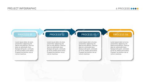 Premium Vector Horizontal Timeline Or Flowchart With Four Square