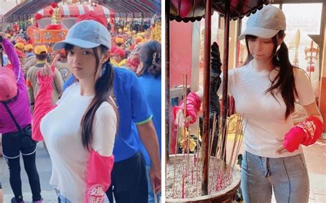 大甲媽繞境驚見仙級女孩，白t下藏不住好身材網眼尖大驚：有亮點！ Peekme