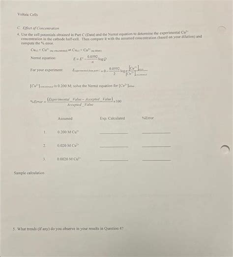 B Cell Voltages 2 Given That The Standard Potential