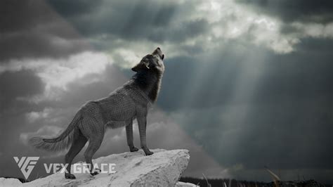 Animated Wolf Howling