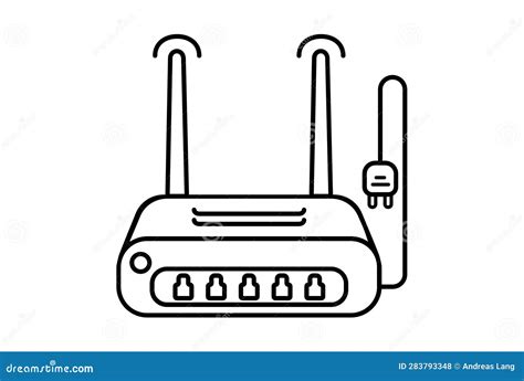 Router Flat Icon Minimalist Technology Symbol Pc Hardware Sign Artwork