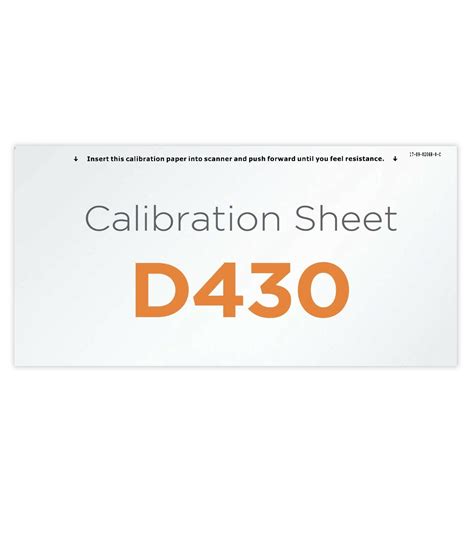Plustek Calibration Control Sheet For D430 Use Only 17 09 02062 0 C