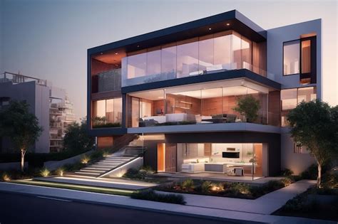 Premium Ai Image Future Living Blueprint Merging Ar Vr And Robotics