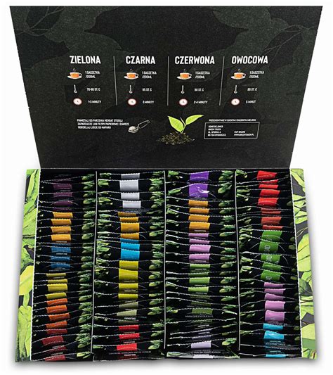 Zestaw herbat 100 sztuk Green Touch w pudełku ekspozytorze Herbaty w