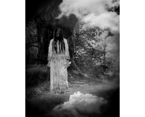 Doll Girl Ghost Victorian Printable Photo Horror Forest Art Etsy