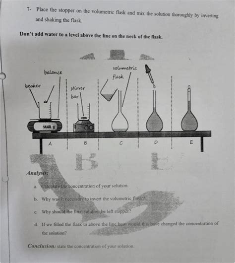 Preparation Of Standard Solution From A Solid Chegg Com