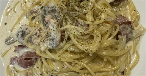 베이컨 양송이 크림 파스타 만들기