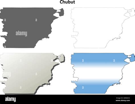 Chubut Blank Outline Map Set Stock Vector Image And Art Alamy