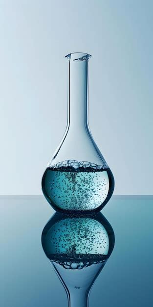 Bubbling Blue Chemical Solution Premium Ai Generated Image