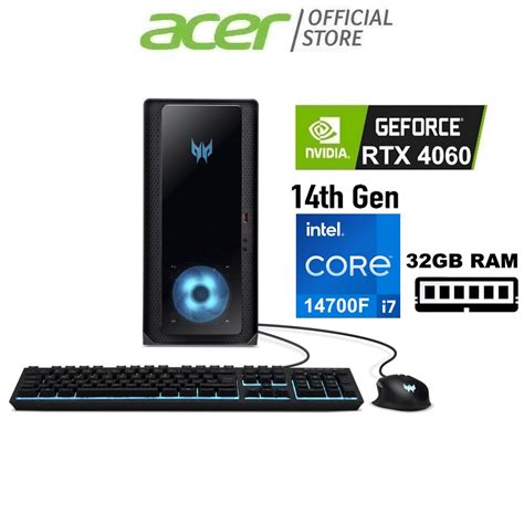 NEW 14th Gen Intel I7 14700F NVIDIA RTX 4060 Predator Orion 3000