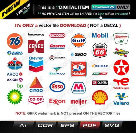 33 Gasoline Petroleum Brands Vectors Ai Cdr Eps Pdf Svg Etsy