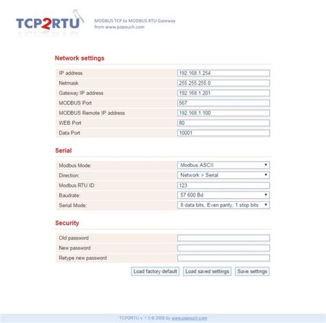 Tcp2rtu Modbus Tcp To Rtuascii Converter