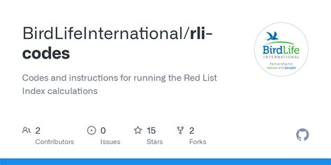 GitHub BirdLifeInternational Rli Codes Codes And Instructions For Running The Red List Index